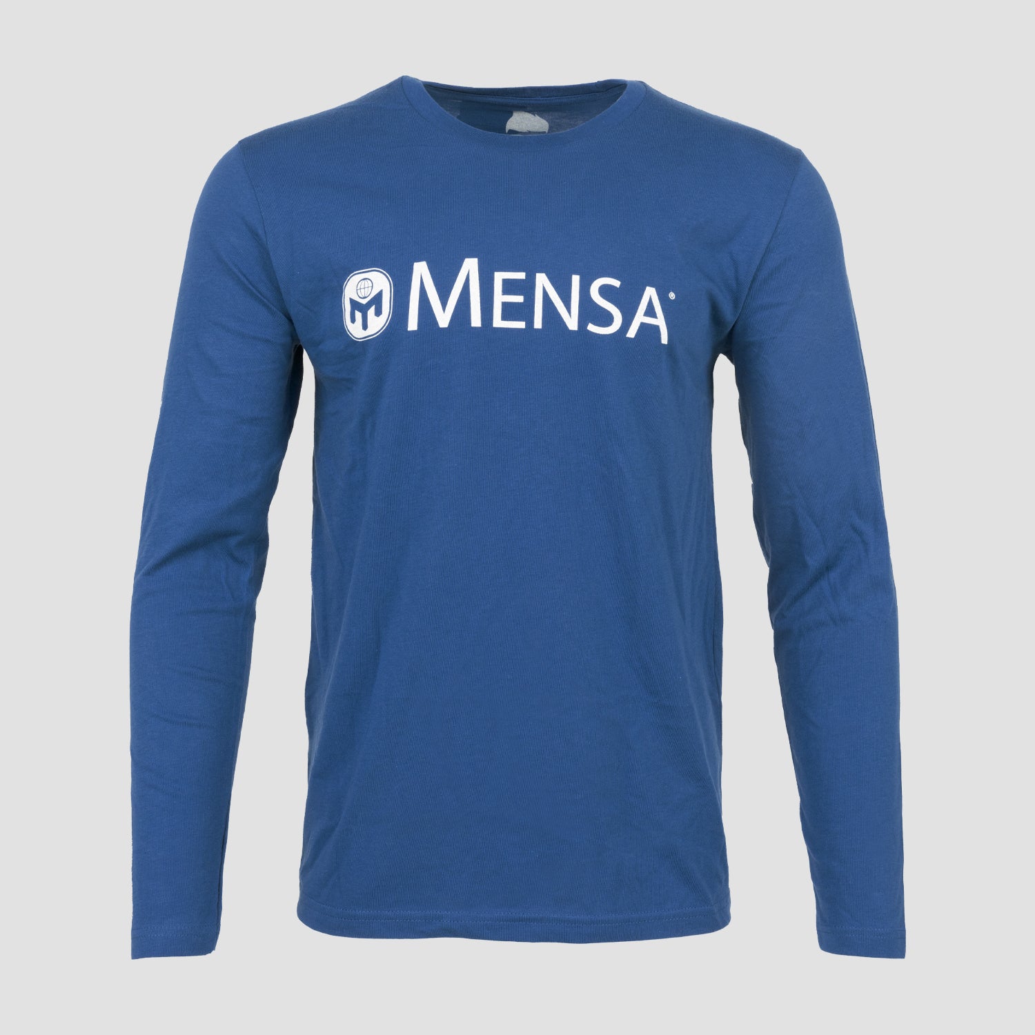 Mensa Linear Logo Long Sleeve Tee - Cool Blue