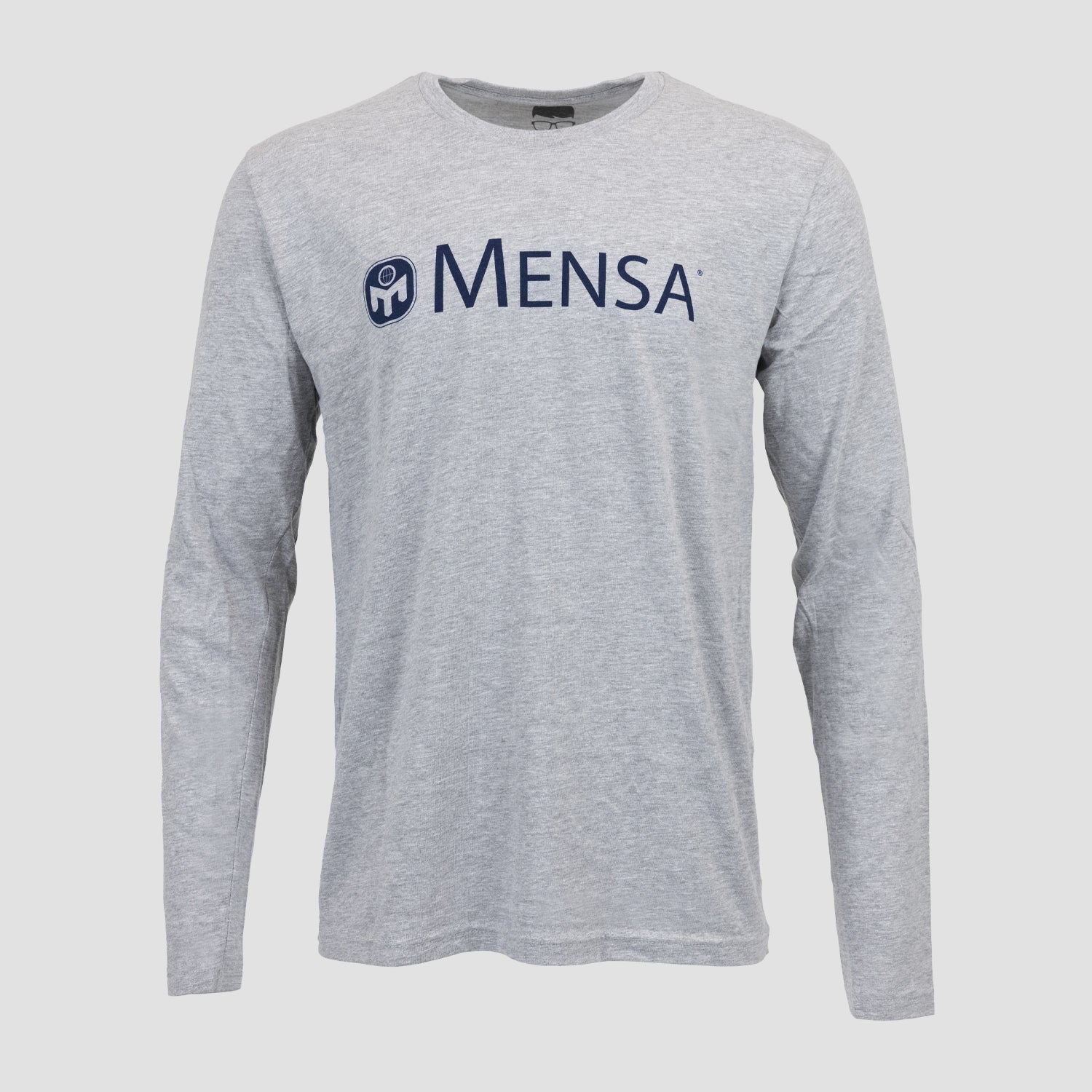 Mensa Long Sleeve Logo Tee - Heather Grey