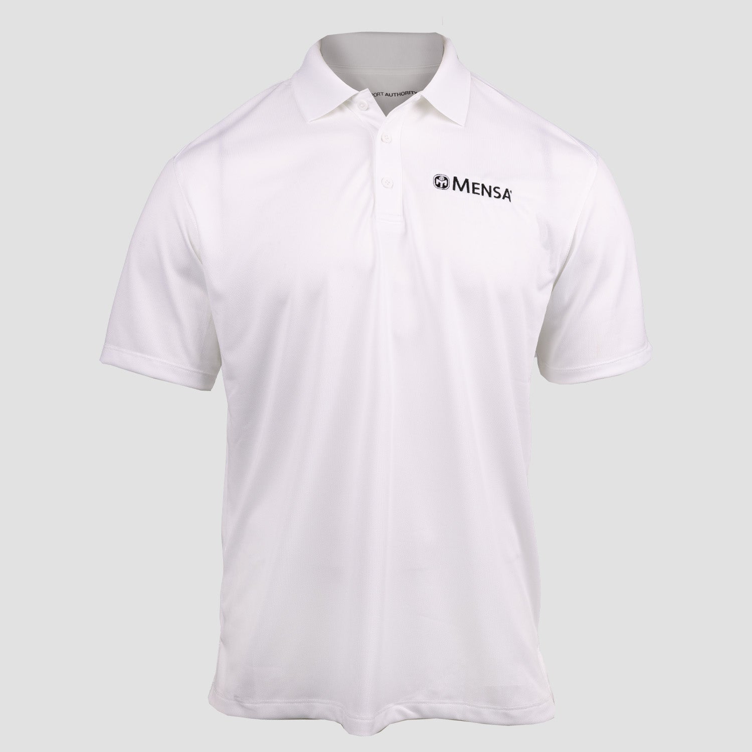 Mensa Logo Performance Polo - White