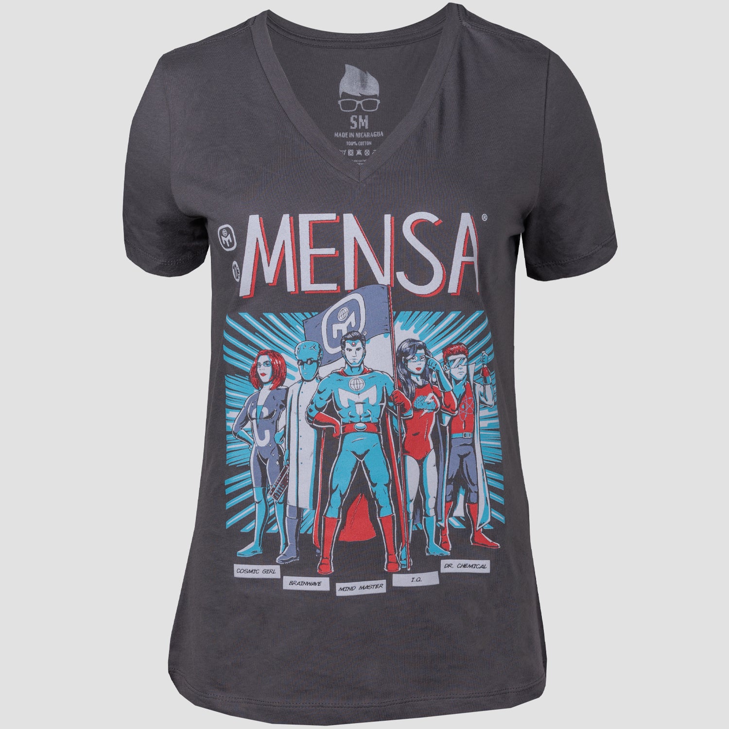 Mensa Academy Women's V-neck - Asphalt